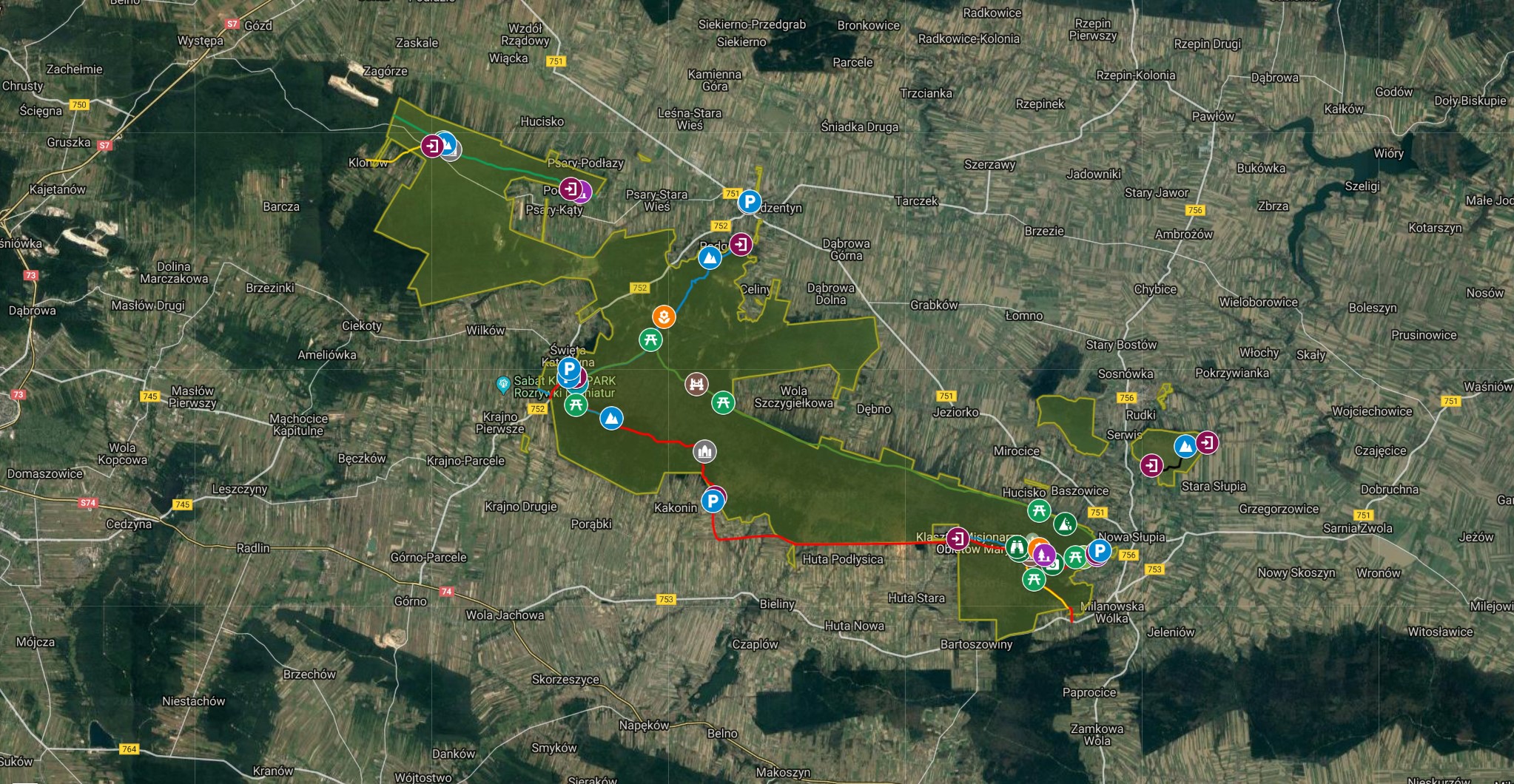 Internetowa mapa turystyczna ŚPN - Bodzentyn. W Sercu Gór Świętokrzyskich